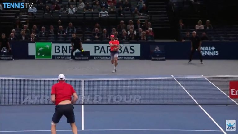 La souche monumentale de Jack Sock (Paris-Bercy 2016)